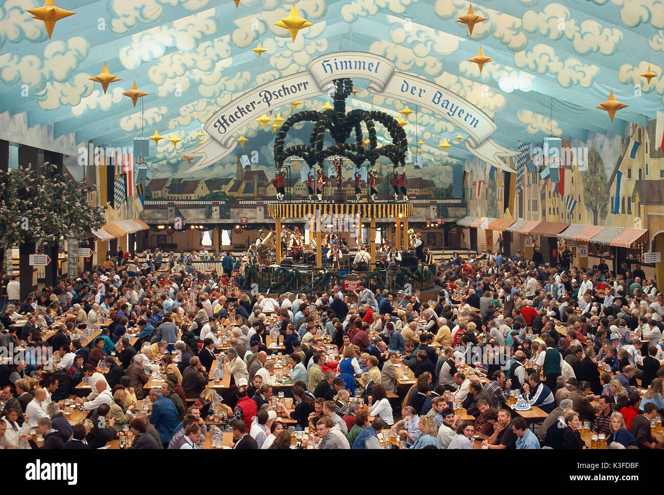 At the hackers pschorr beer tent hi-res stock photography and images ...