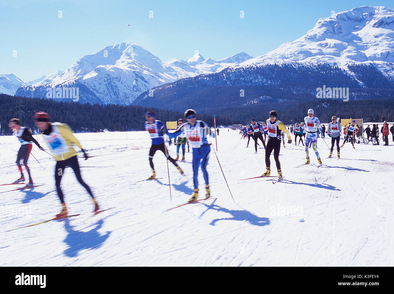 Engadiner ski marathon Stock Photo - Alamy
