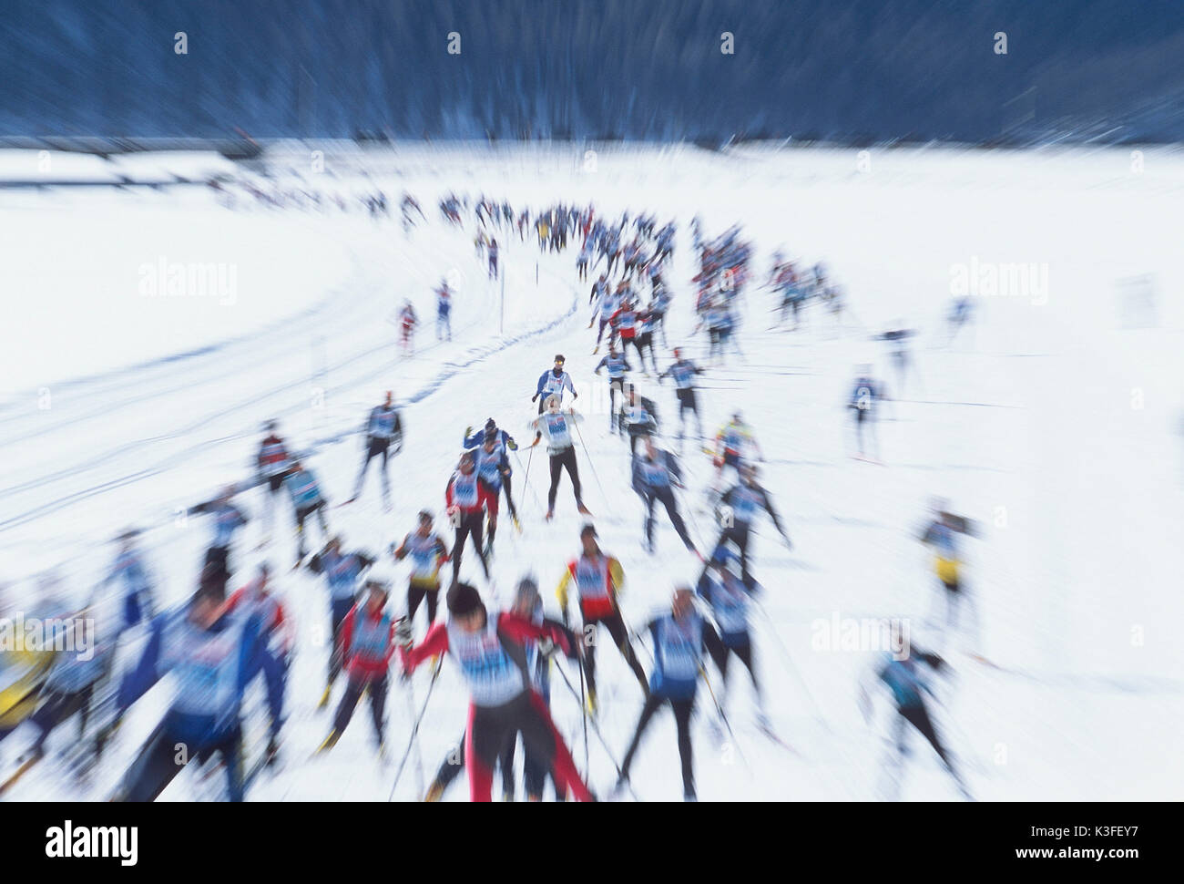 Engadiner ski marathon Stock Photo - Alamy