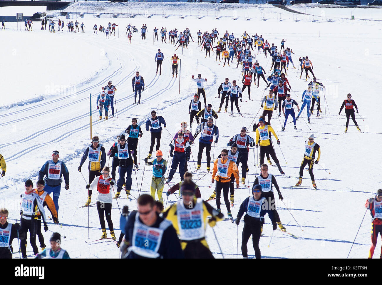 Engadiner ski marathon Stock Photo - Alamy