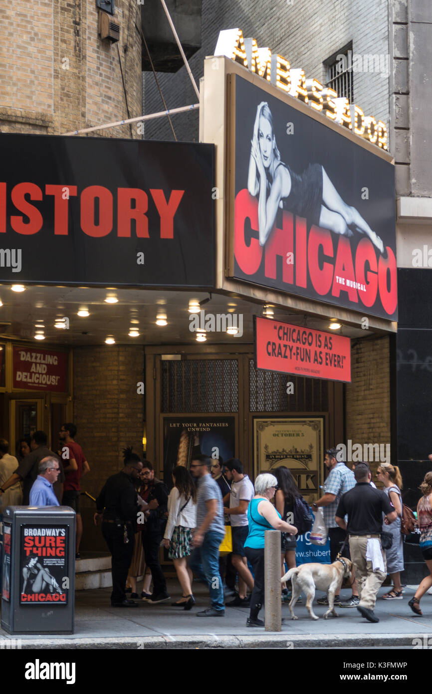 "Chicago" Ambassador Theatre Marquee, Times Square, NYC, USA Stock ...