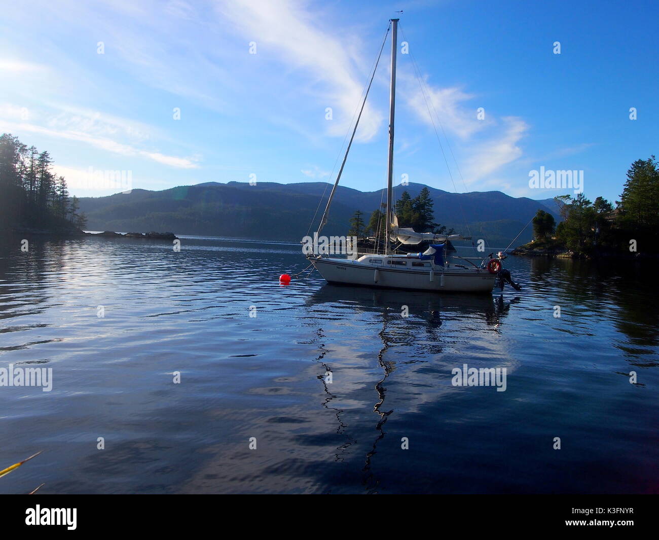 Sailing from Sechelt Stock Photo - Alamy