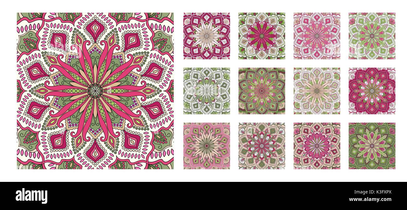 Pink flower pattern Cut Out Stock Images & Pictures - Alamy