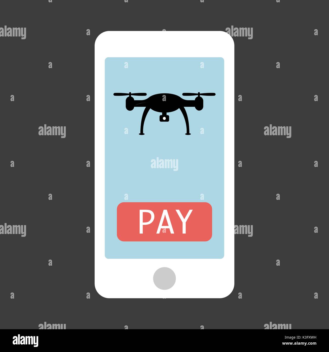 smartphone with drone remote control app Stock Vector Image & Art - Alamy
