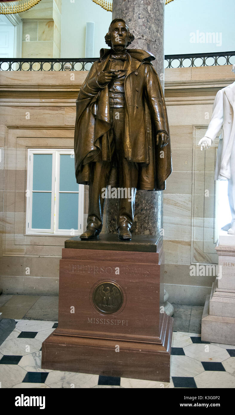 Statue of President Jefferson Davis of the Confederate States of ...