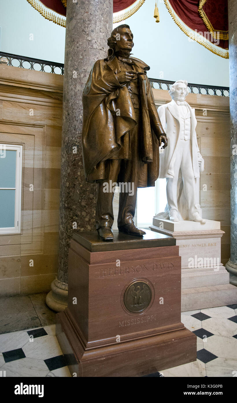 Statue of President Jefferson Davis of the Confederate States of ...