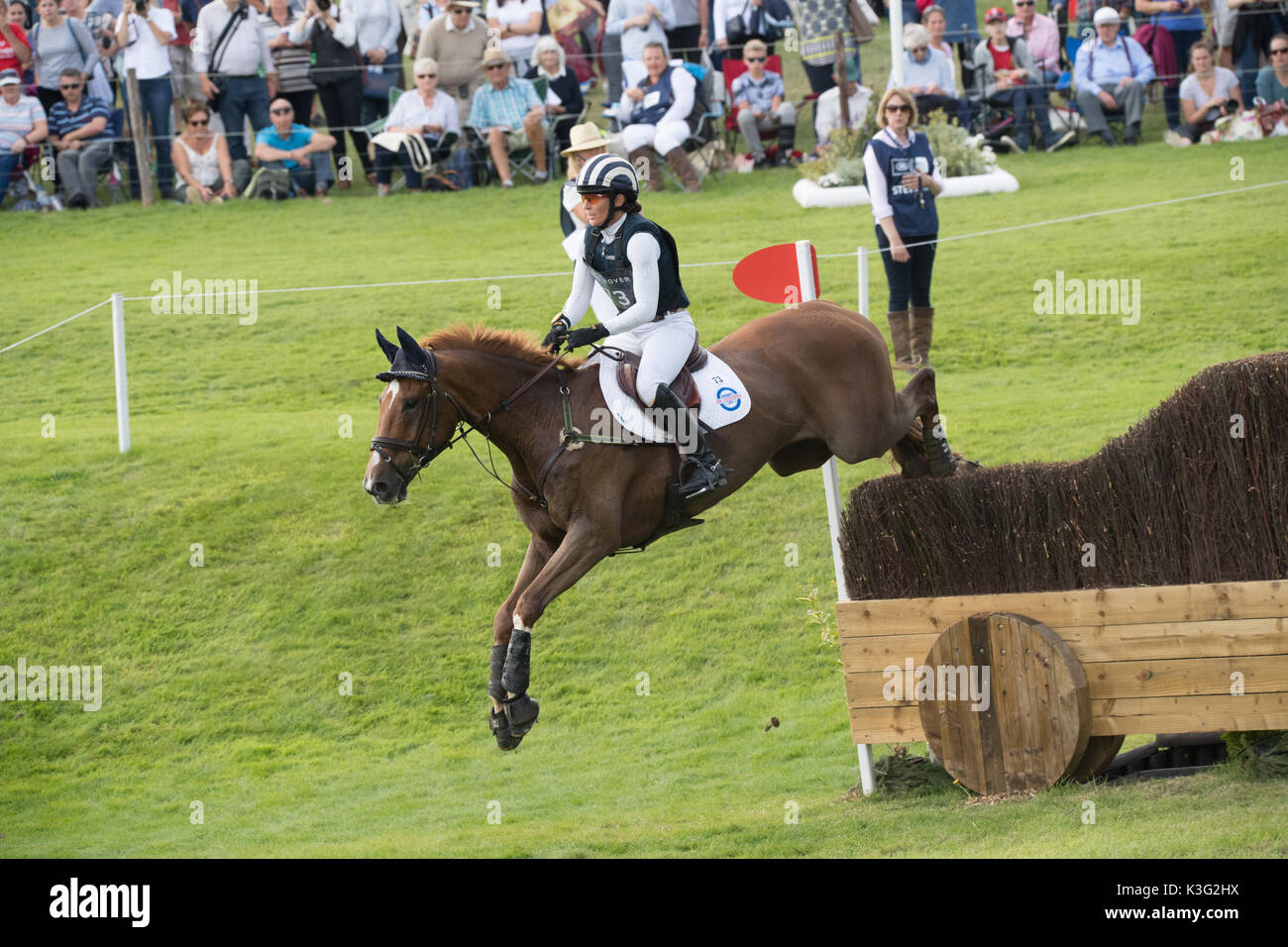 Stamford, Lincs, UK. 02nd Sep, 2017. Caroline Powell riding Onwards and ...