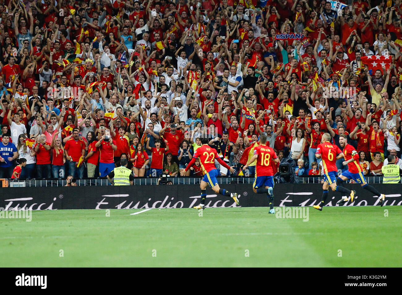 Isco (22) Spanish player celebrates the (1,0) after scoring his team´s ...