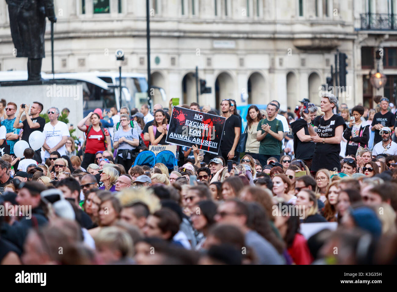 Animal Rights March. London UK. 2nd September, 2017. Up to 5 thousand ...