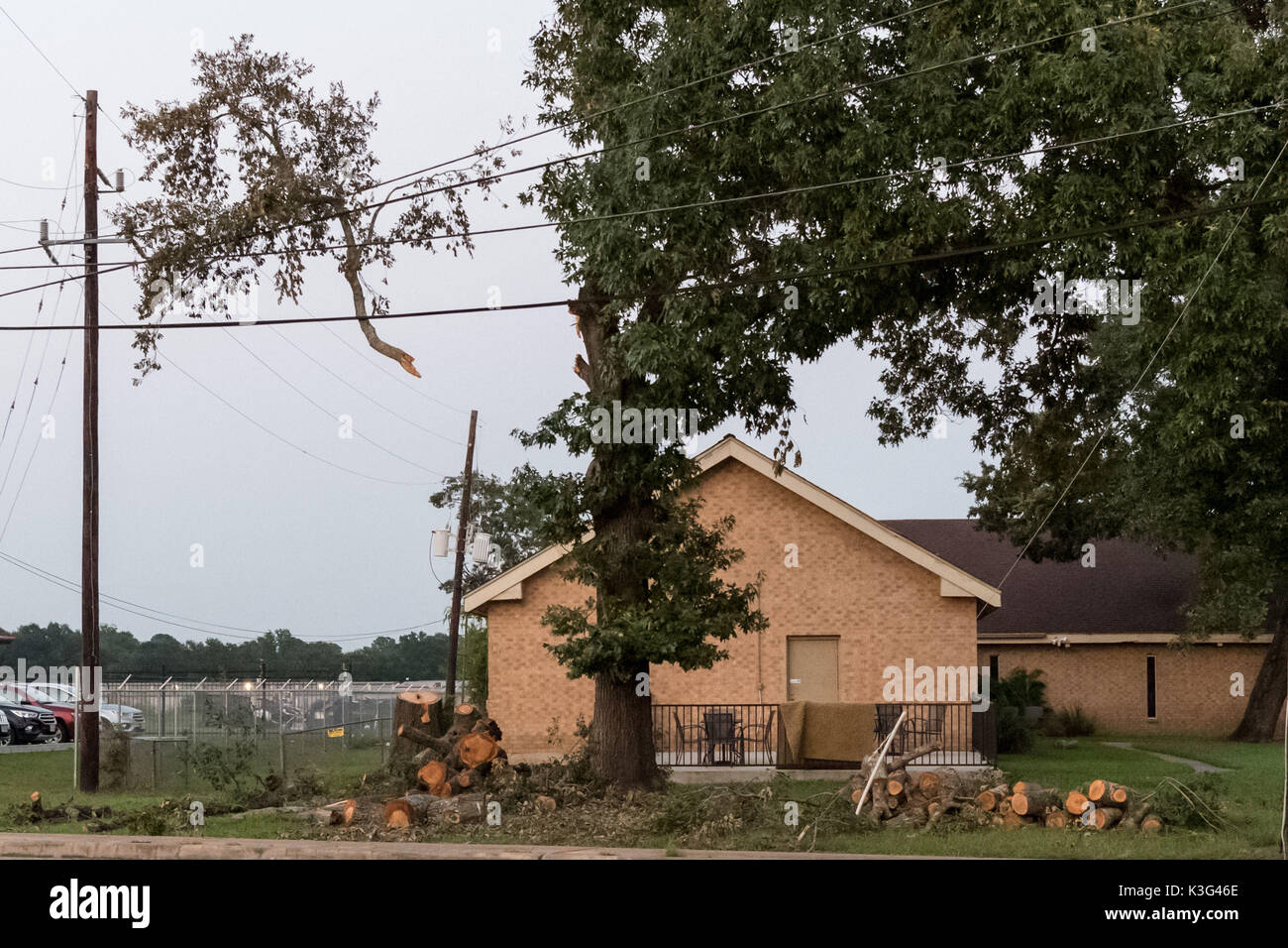 Houston, Texas, USA. 1st Sep, 2017. Damage from Tropical Storm Harvey's ...