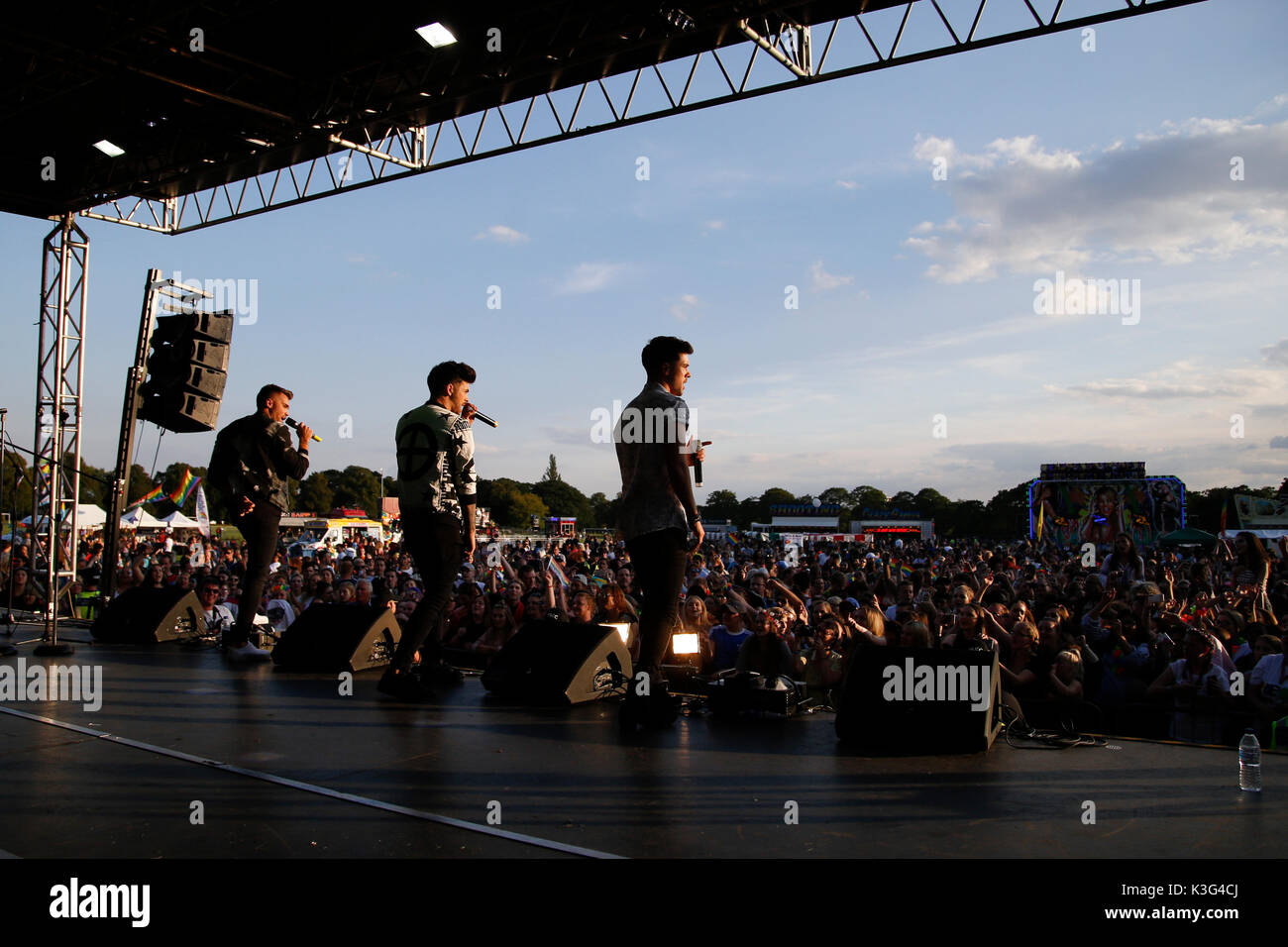 Leicester, UK. 2nd September, 2017. Union J performing live at ...
