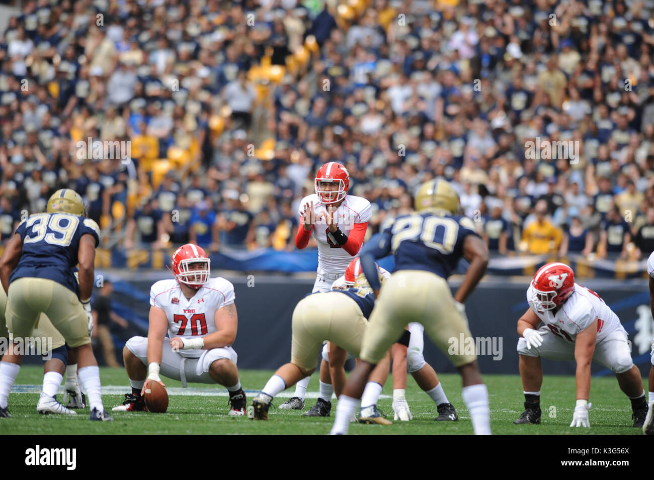 Pittsburgh, PA, USA. 2nd Sep, 2017. Hunter Wells #6 during the Pitt ...
