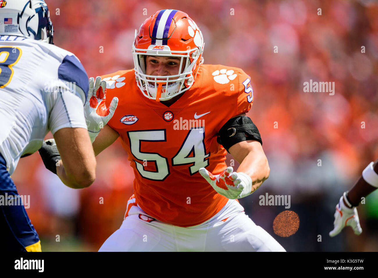Clemson defensive end Logan Rudolph (54) during the NCAA college ...