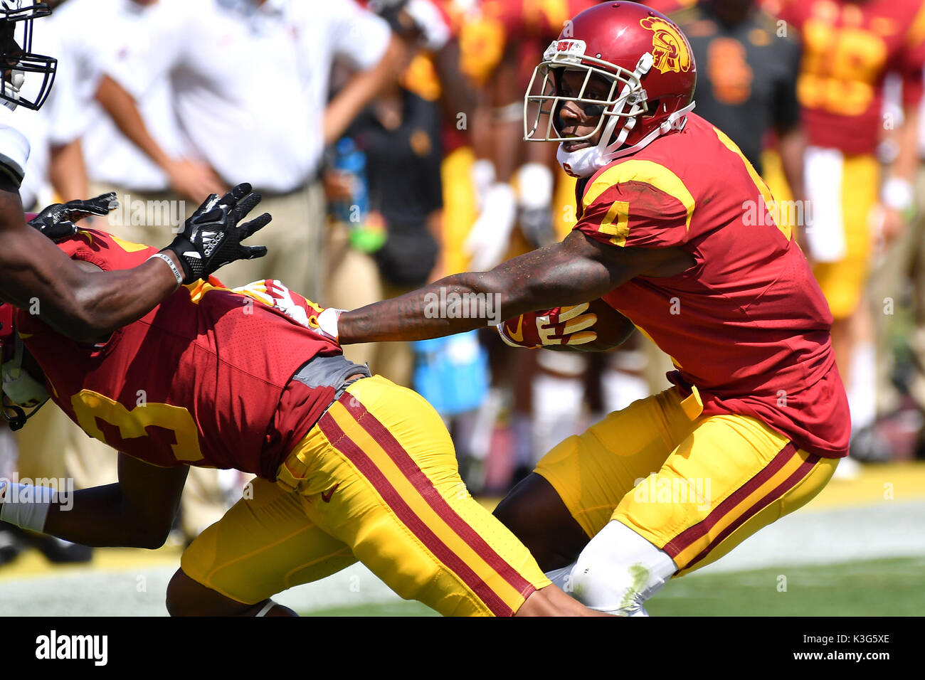 Los Angeles, CA, USA. 2nd Sep, 2017. USC Trojans Steven Mitchell #4 in ...