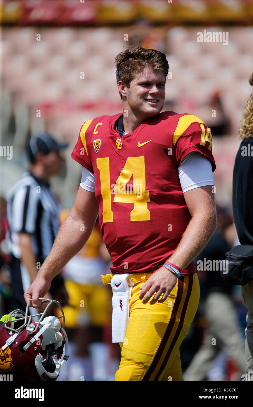 September 02, 2017 USC Trojans quarterback Sam Darnold #14 in action ...