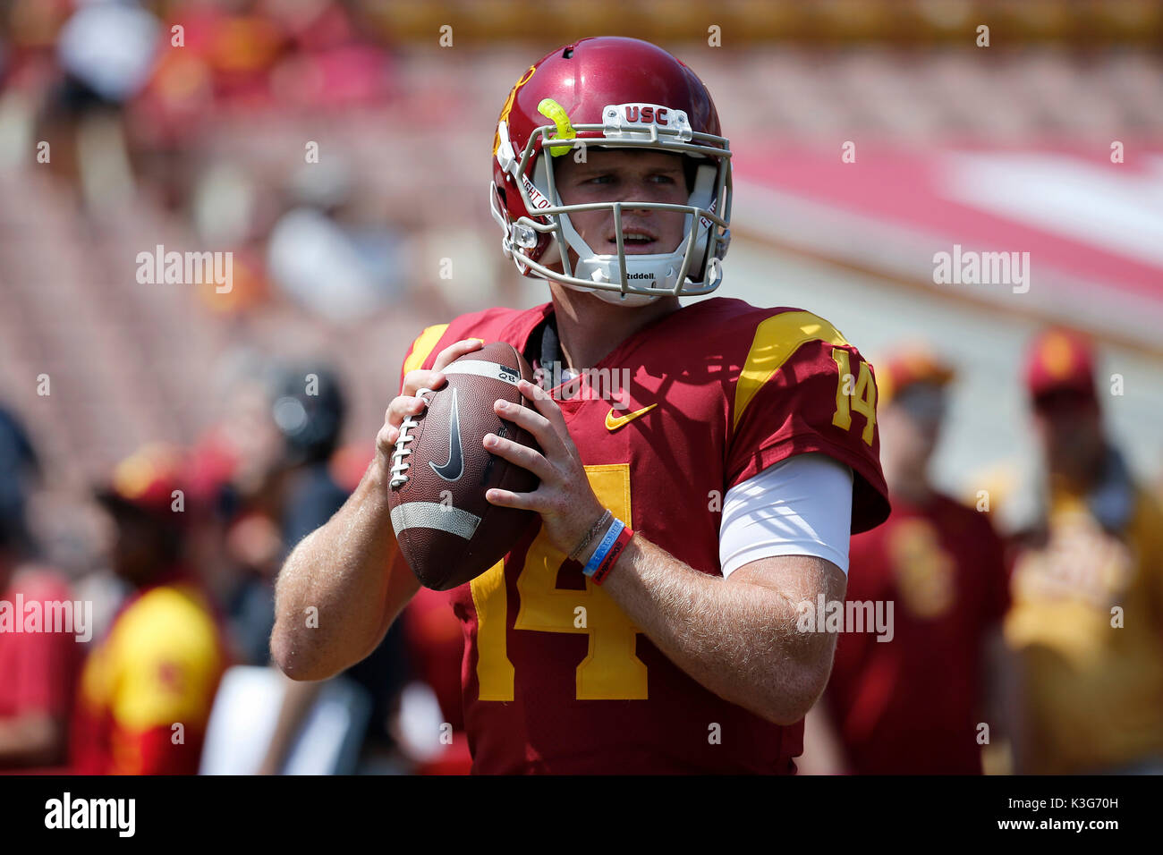 September 02, 2017 USC Trojans quarterback Sam Darnold #14 in action ...