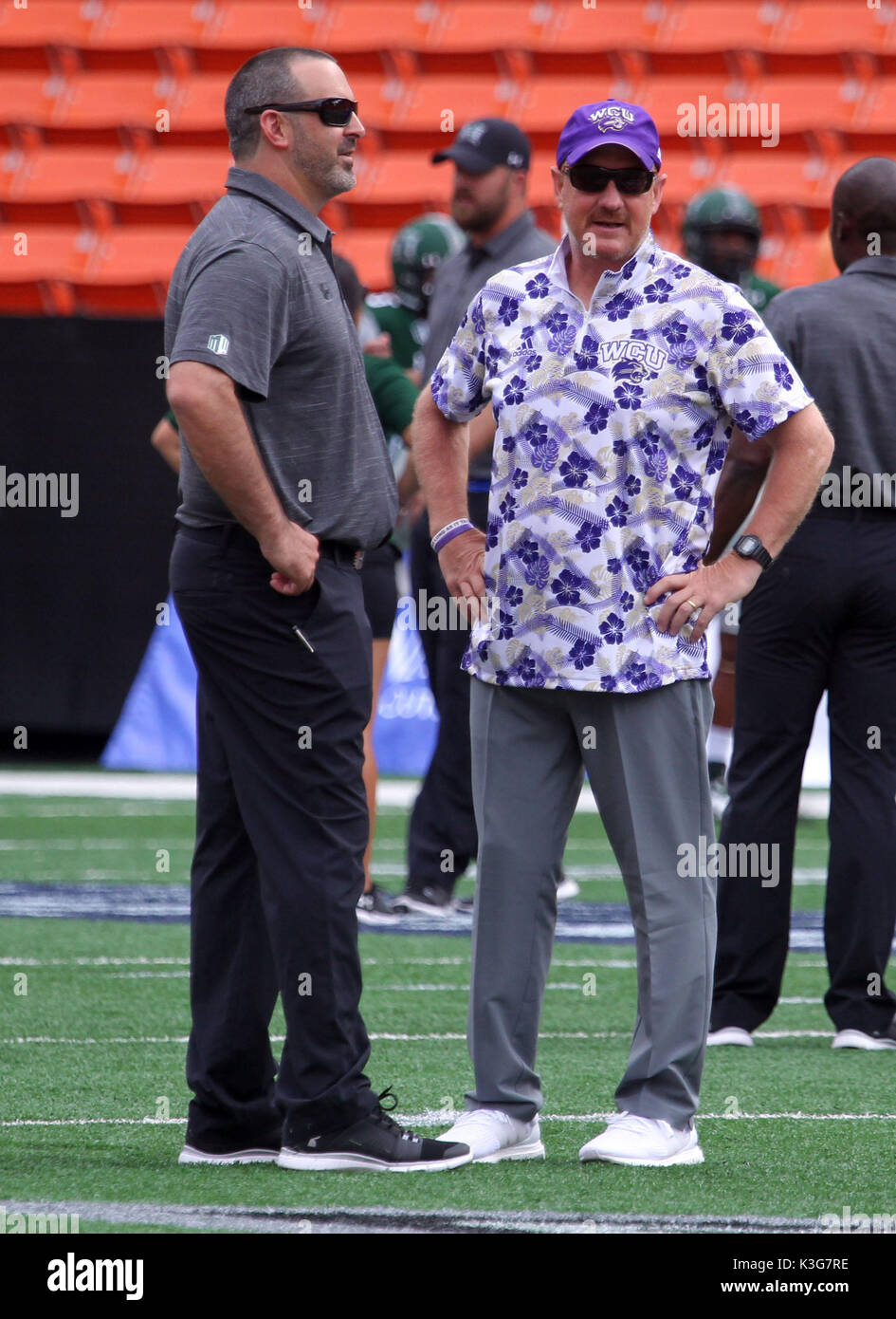 September 2, 2017 - Hawaii Rainbow Warriors head coach Nick Rolovich ...
