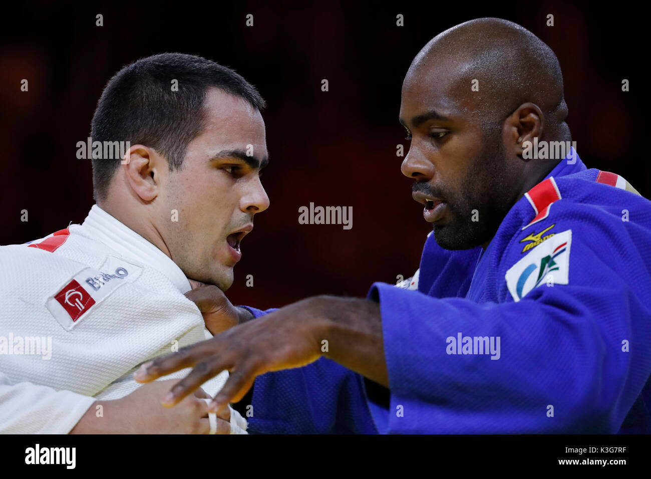 Budapest, Hungary. 2nd Sep, 2017. (L-R) David Moura (BRA), Teddy Riner ...
