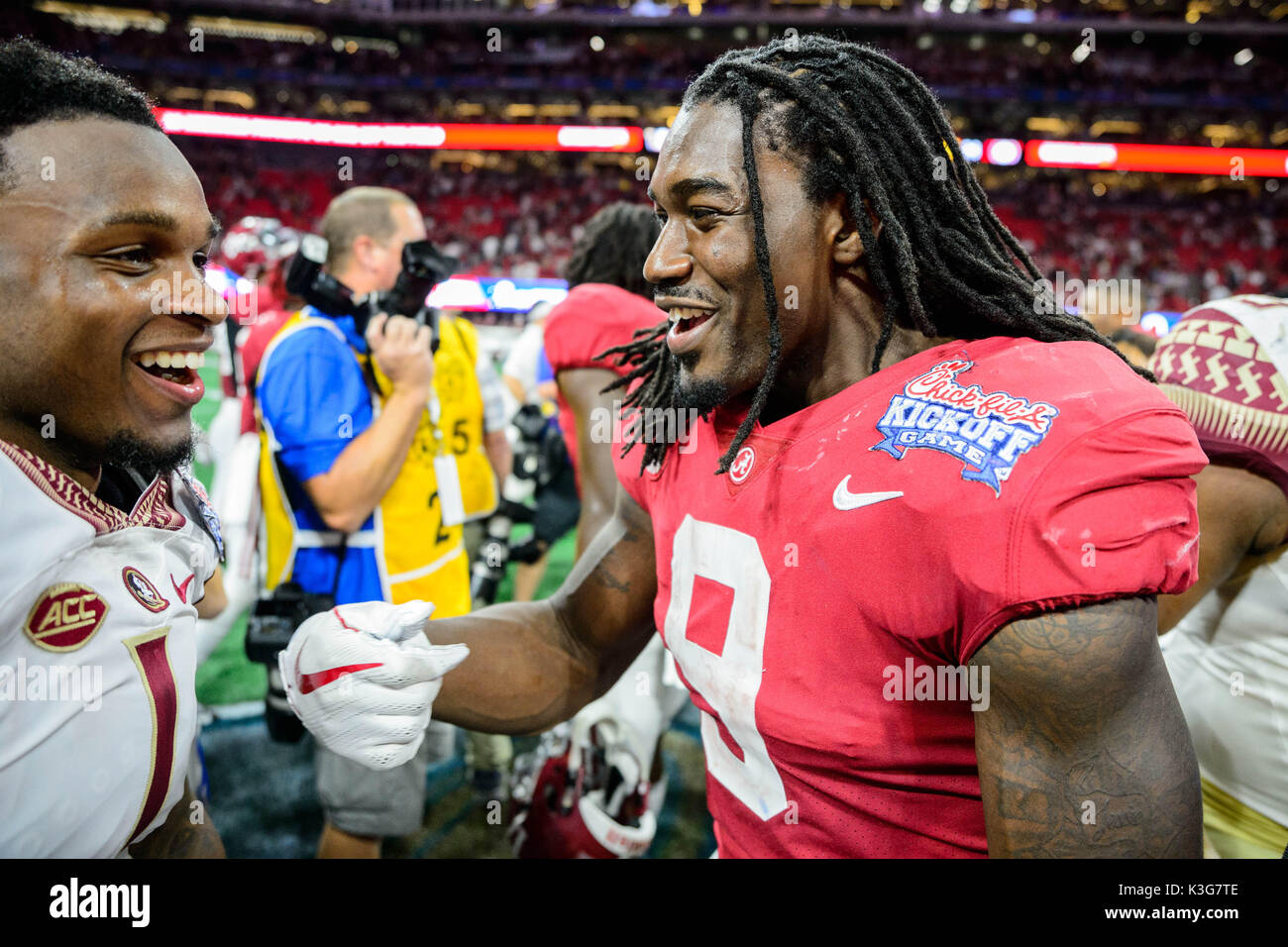 Florida State defensive back Levonta Taylor (1) and Alabama running ...