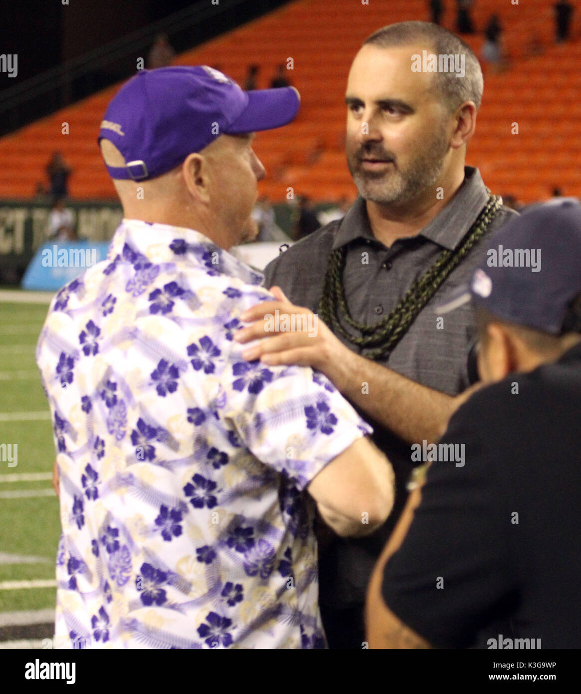 September 2, 2017 - Hawaii Rainbow Warriors head coach Nick Rolovich ...