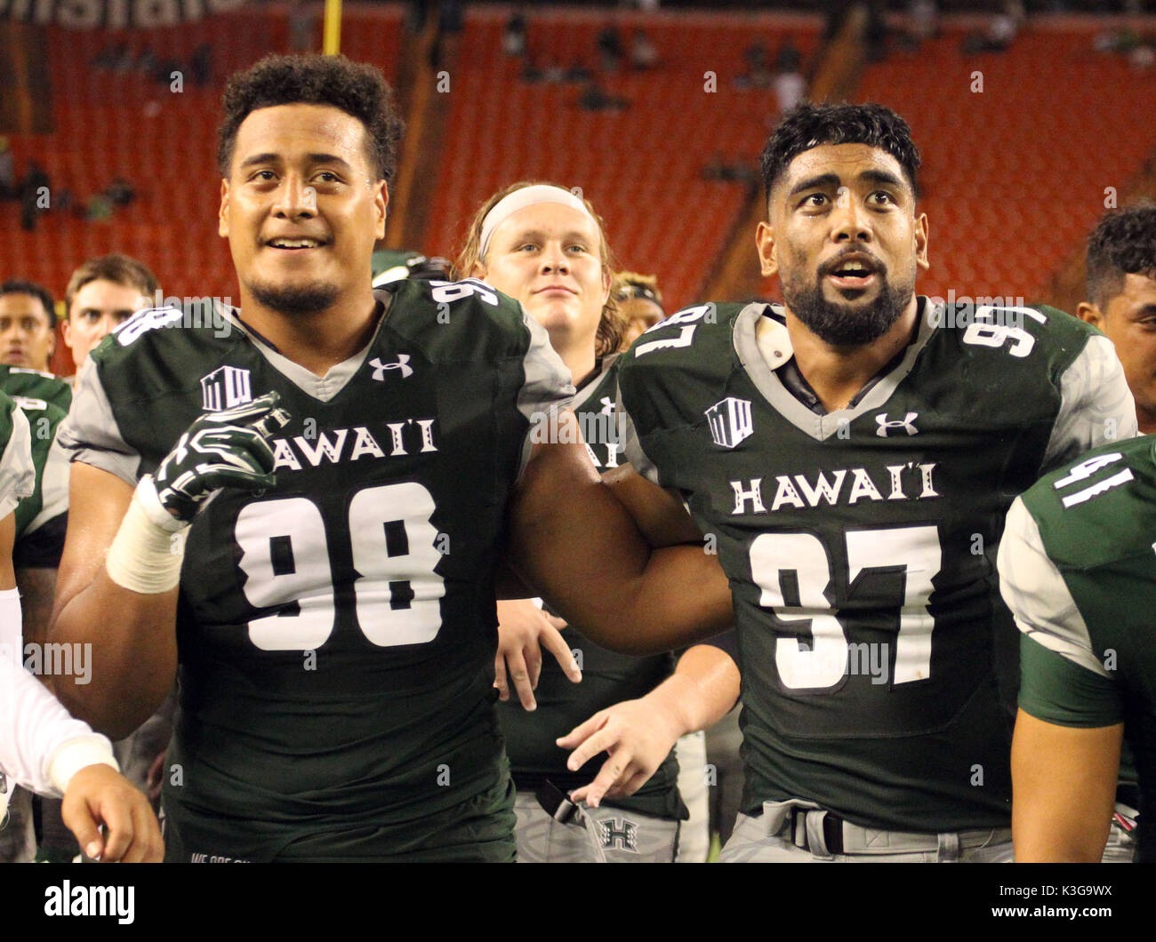 September 2, 2017 - Hawaii Rainbow Warriors defensive lineman Viane ...