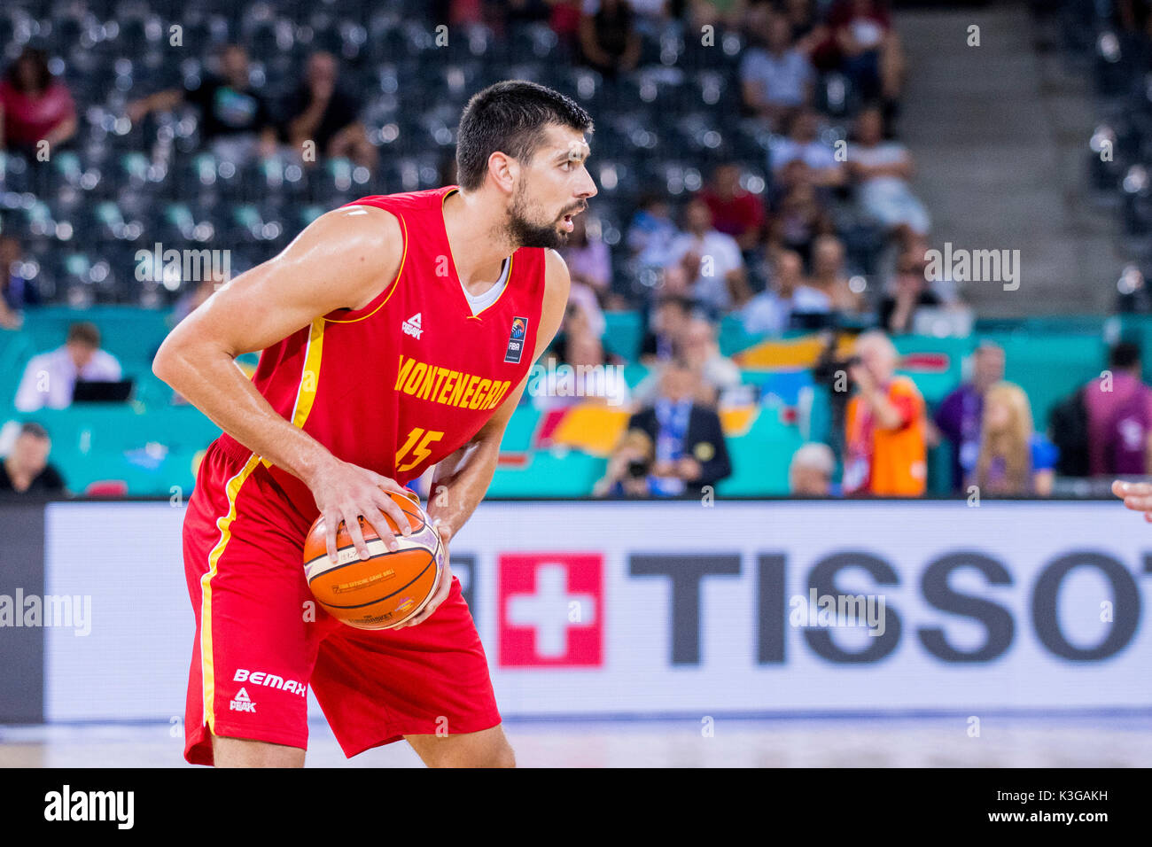 September 1, 2017: Filip Barovic #15 (MNE) during the FIBA Eurobasket ...