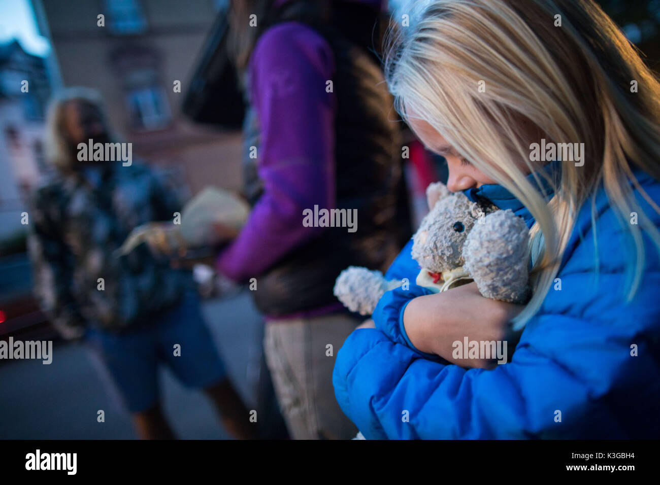 The family Jan Bauer (L-R), Bianca Winterhalter and daughter Lina Bauer ...