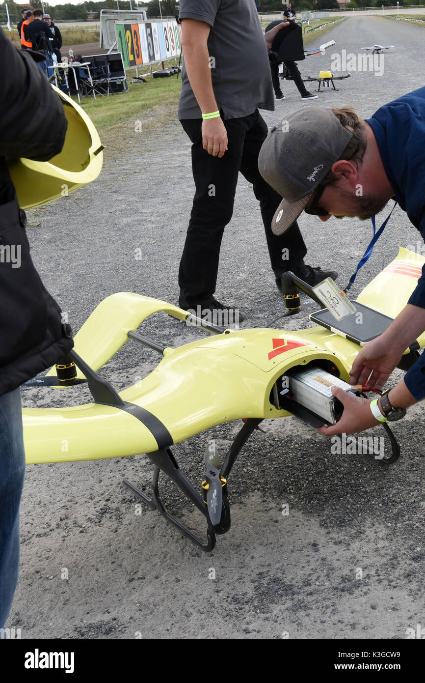 Berlin, Germany. 3rd Sep, 2017. A hybrid drone, a mix between ...