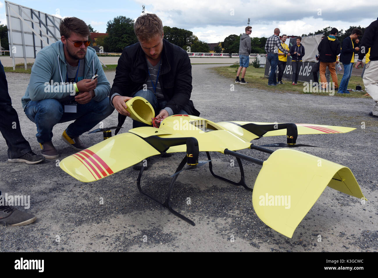 Berlin, Germany. 3rd Sep, 2017. A hybrid drone, a mix between ...