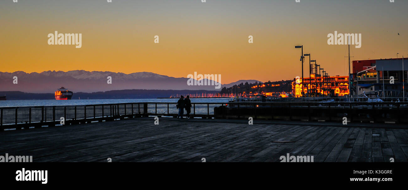 Seattle, Washington, USA, in Late Afternoon Light Stock Photo - Alamy