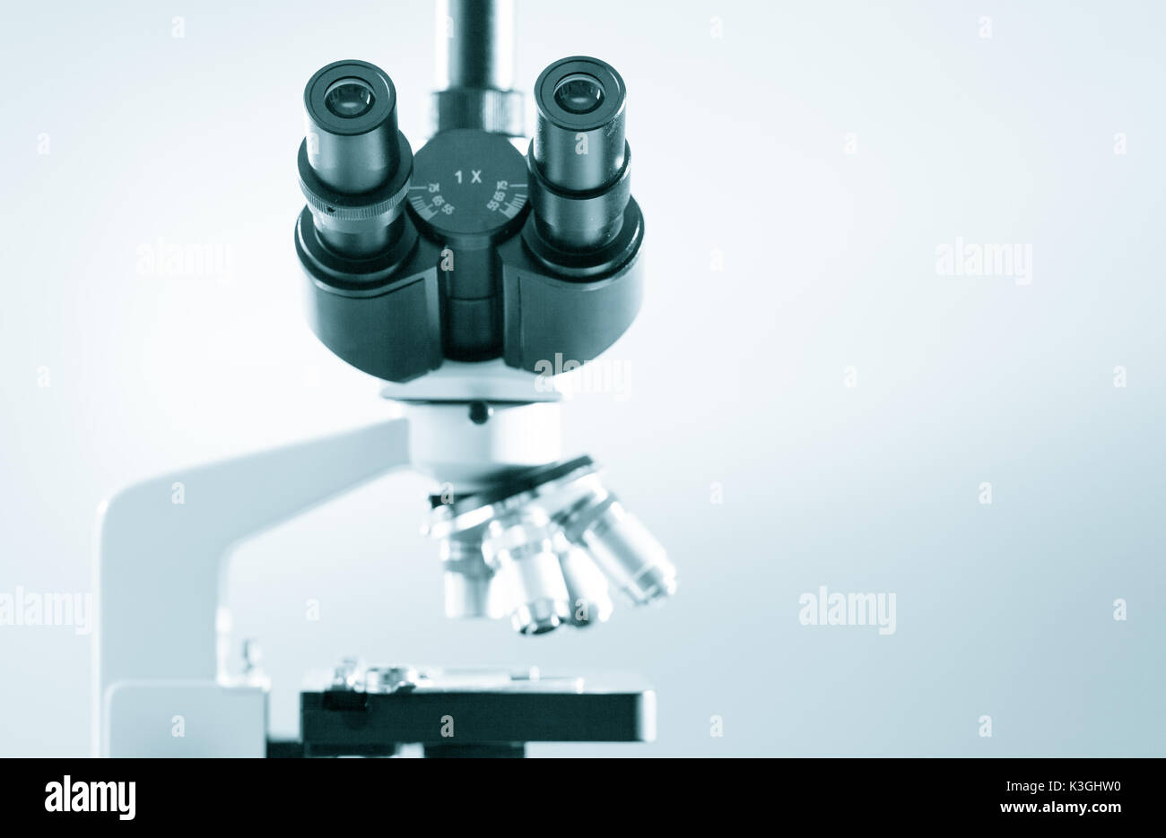 Subject table microscope and interchangeable lenses. Microscope is the ...