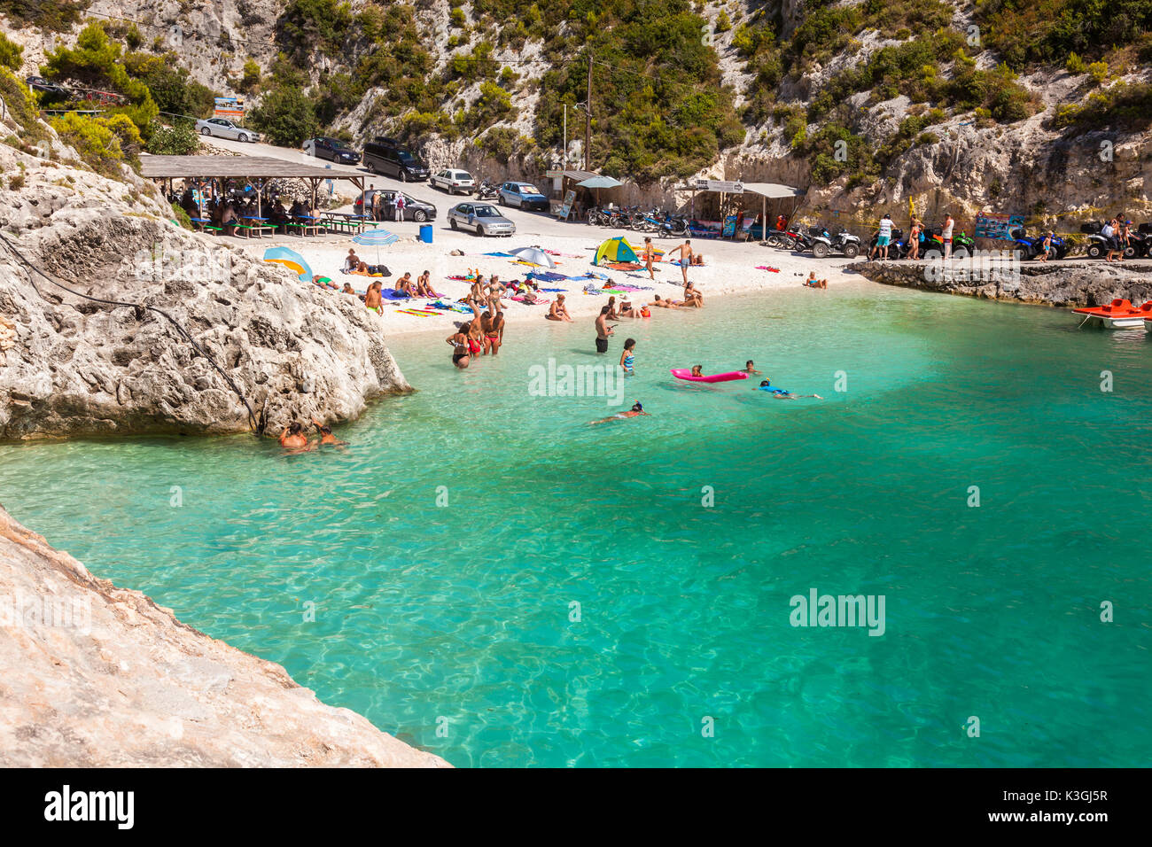 view of Porto Vromi beach in Zakynthos (Zante) island, in Greece Stock ...