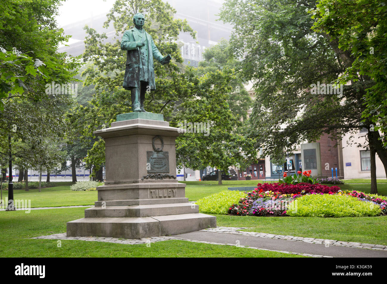 Statue of Sir Samuel Leon Tilley. The statue stands in Saint John, New ...