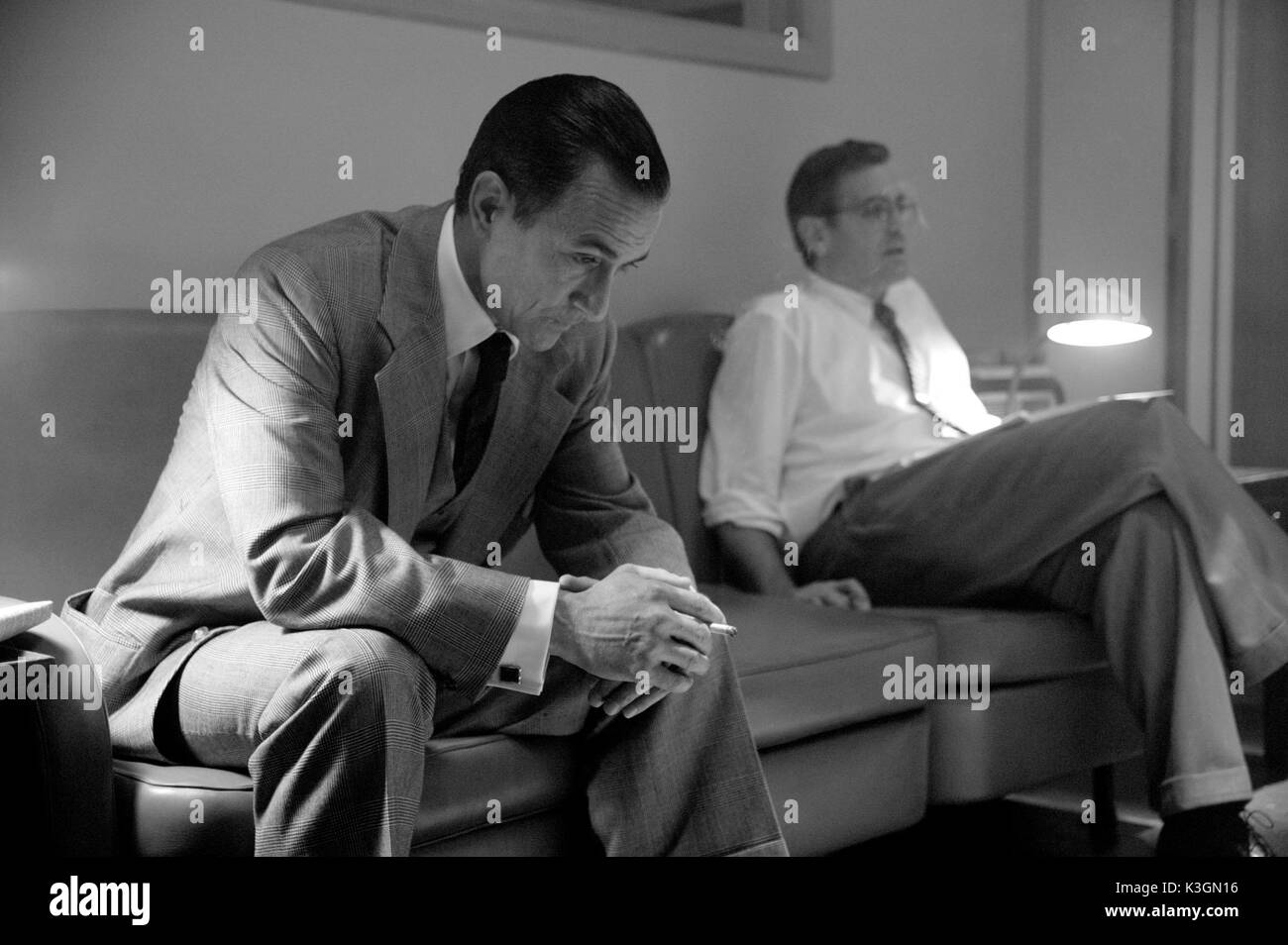 Edward R. Murrow sits in contemplation with Fred Friendly (George ...