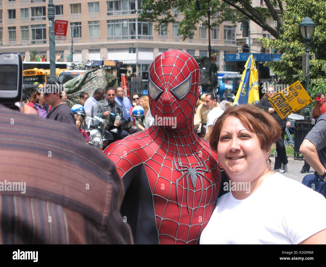 SPIDER-MAN 3 LOCATION SHOOTING IN DOWNTOWN NEW YORK Date: 2007 Stock ...