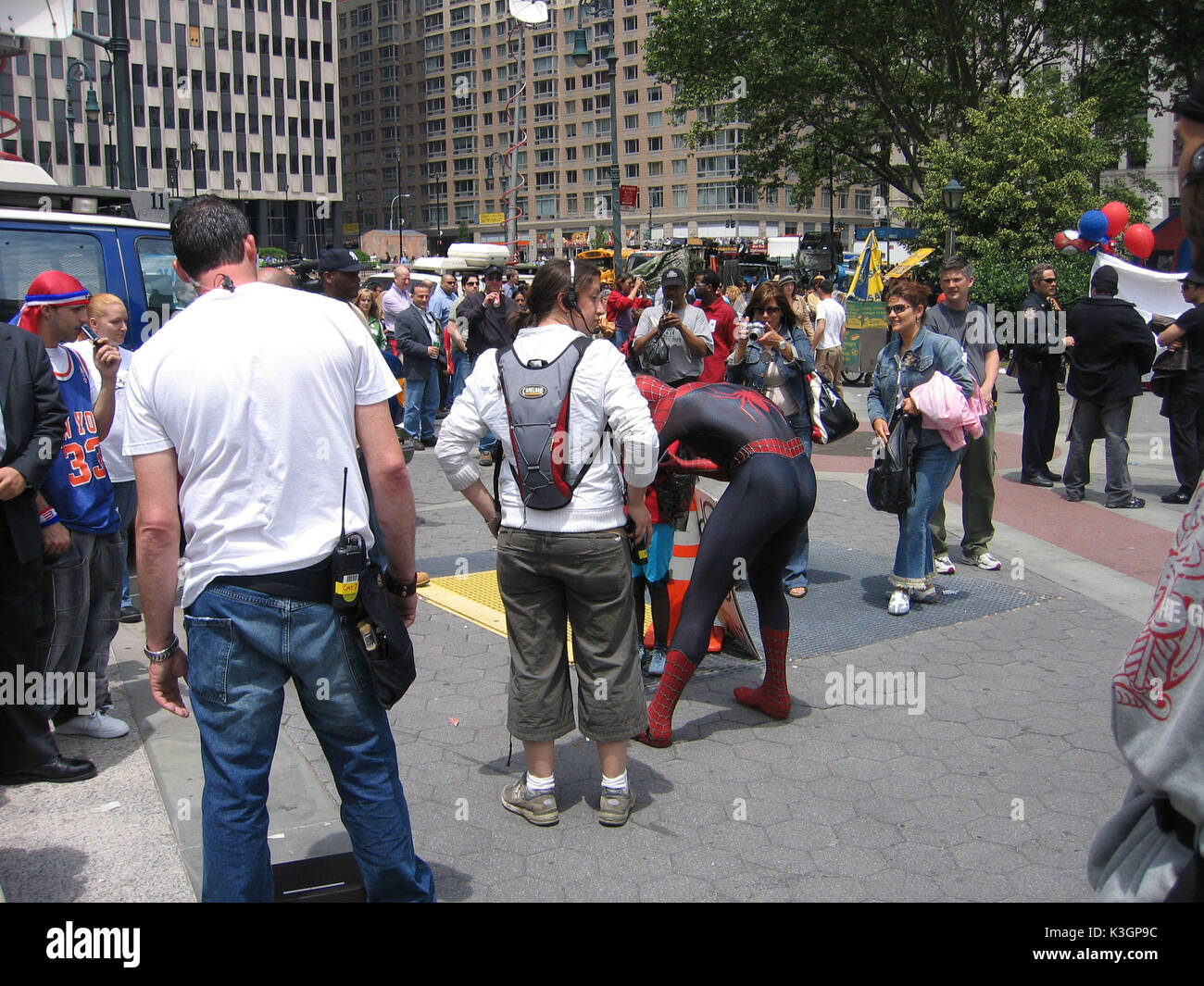 SPIDER-MAN 3 LOCATION SHOOTING IN DOWNTOWN NEW YORK Date: 2007 Stock ...