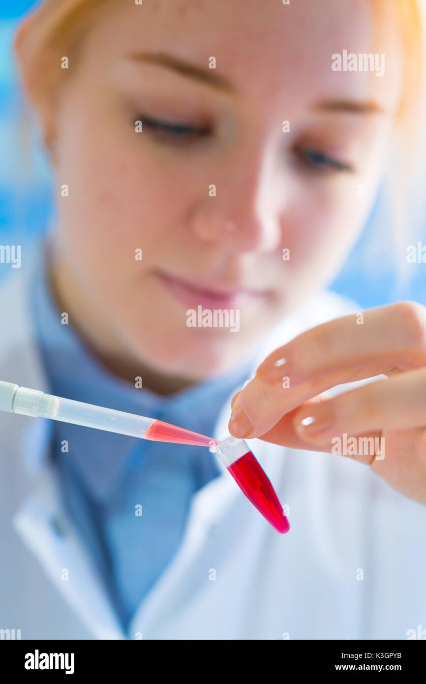 Laboratory assistant in the medical laboratory control a ...