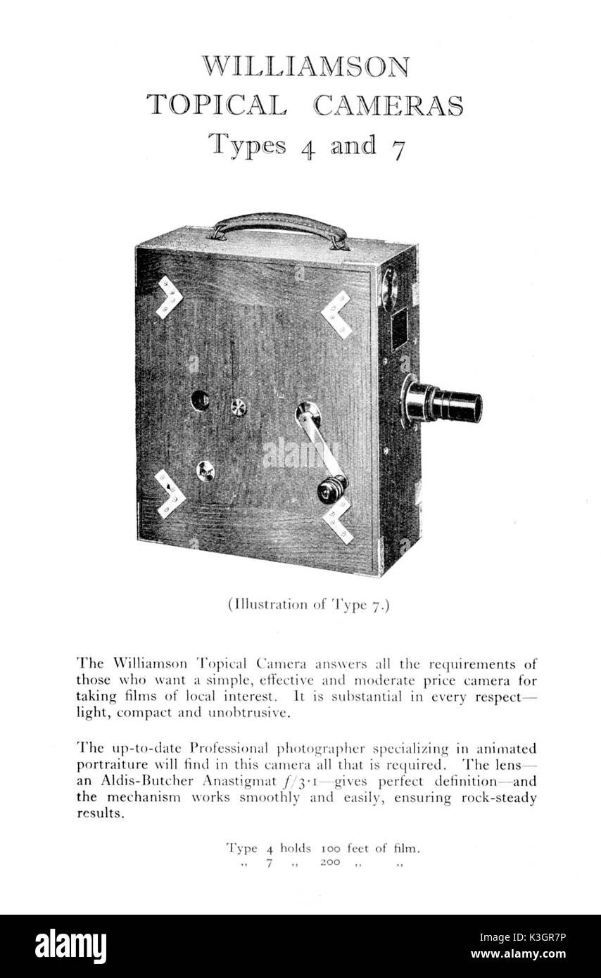 WILLIAMSON TOPICAL CAMERA TYPE 4 & 7 Stock Photo - Alamy