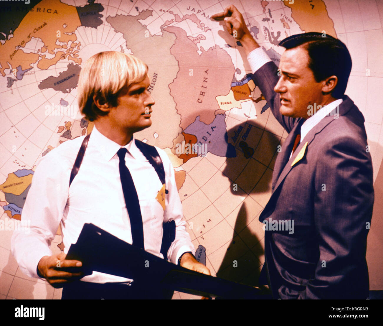 THE MAN FROM U.N.C.L.E. DAVID MCCALLUM as Illya Kuryakin, ROBERT VAUGHN as Napoleon Solo Stock ...