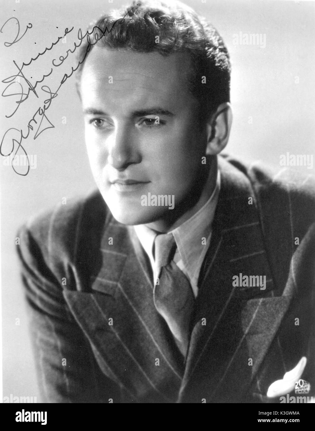 GEORGE SANDERS Actor Stock Photo - Alamy