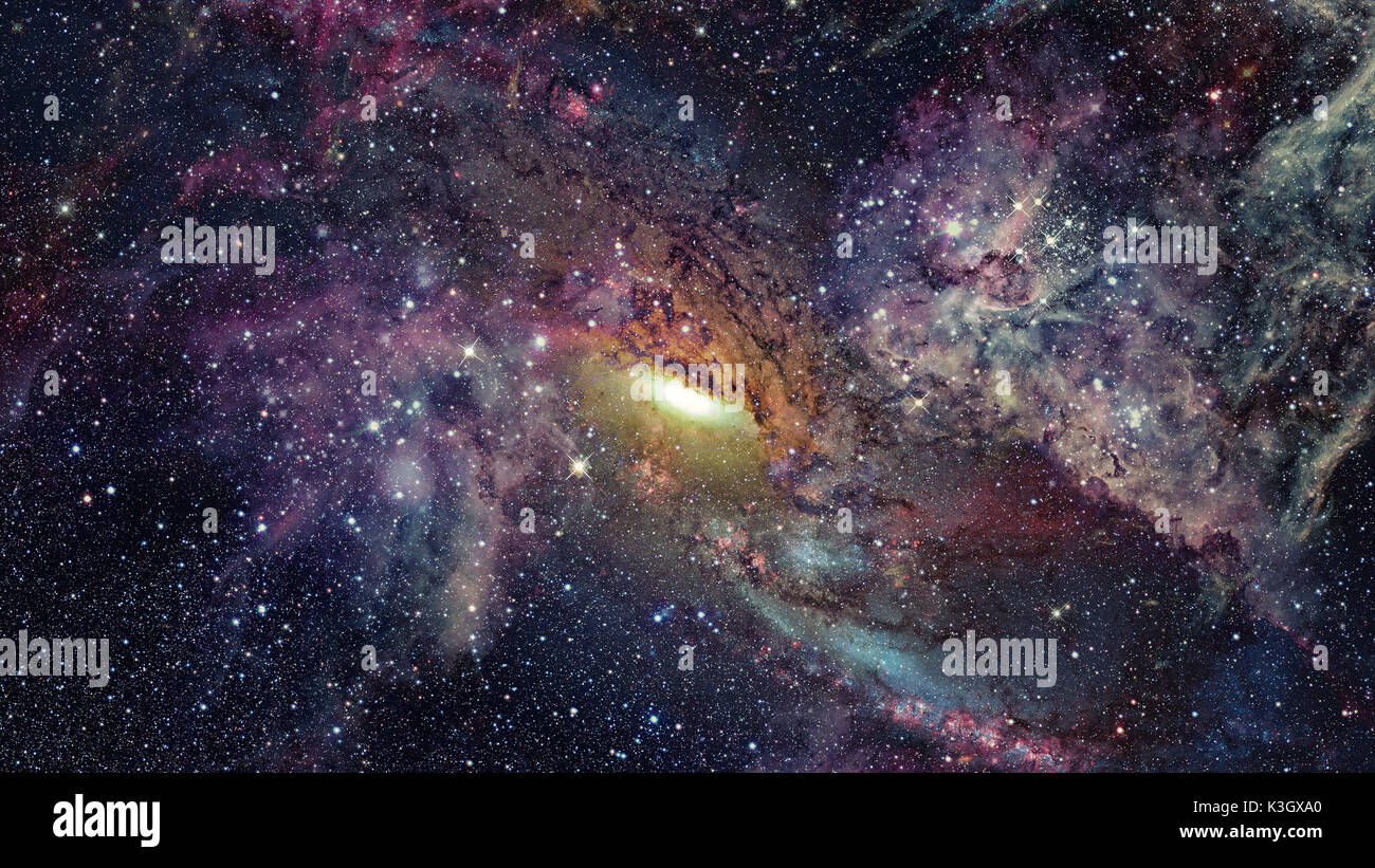 Open space filled with stars, nebulae and galaxies. Elements of this ...