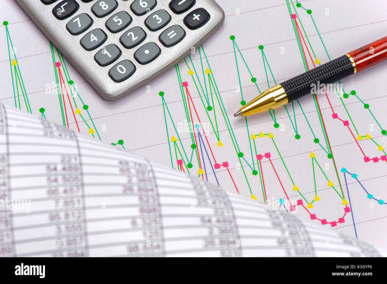 Financial calculation with figure table hi-res stock photography and ...