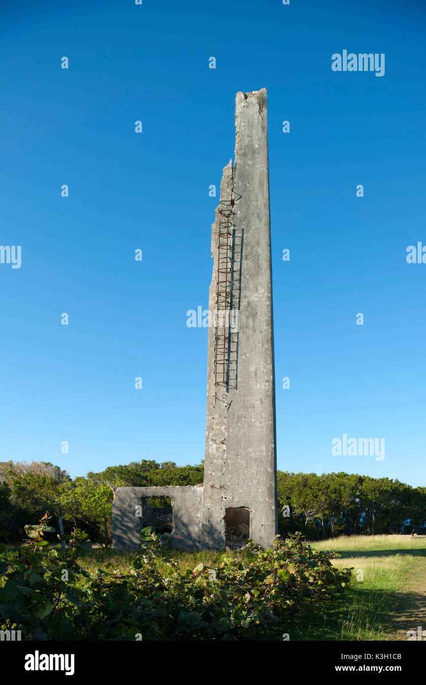 The Dominican Republic, north-east, Cabrera, ruin of a lighthouse at ...