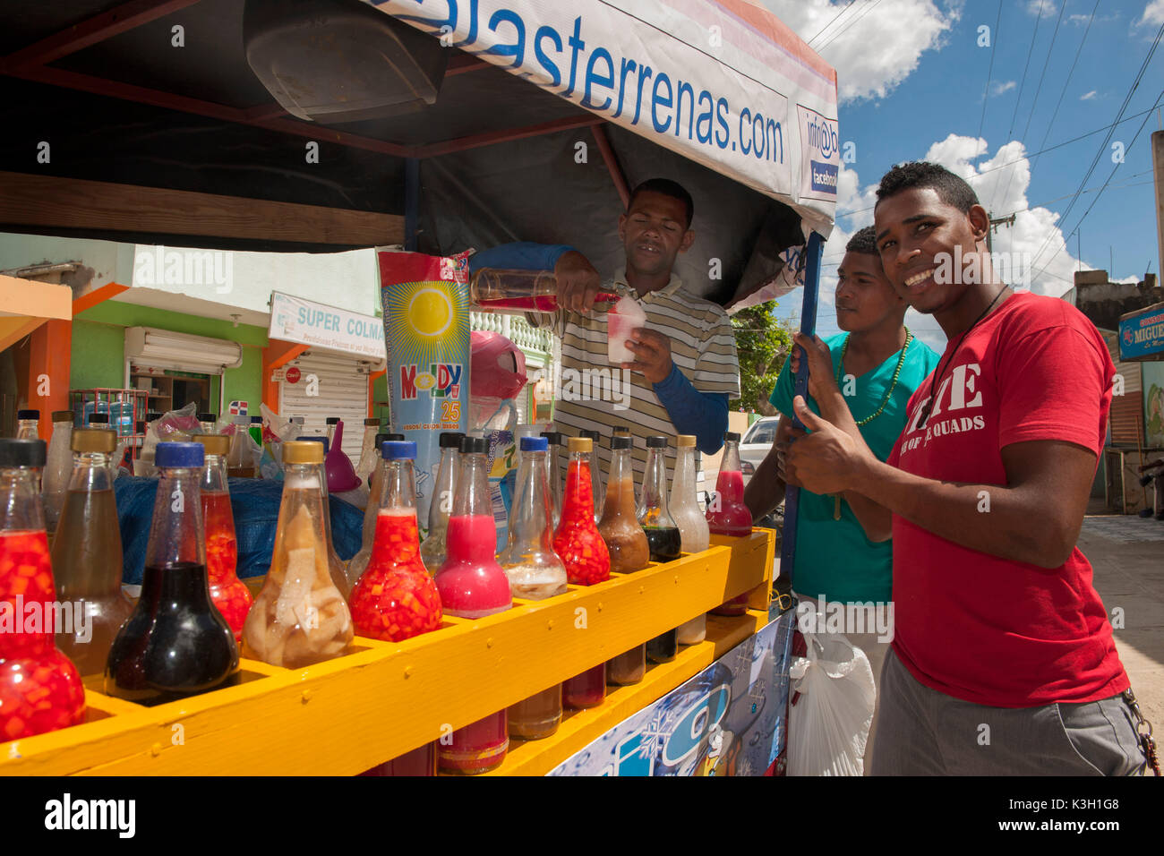 The Dominican Republic, peninsula Samana, lemonade seller at the ...