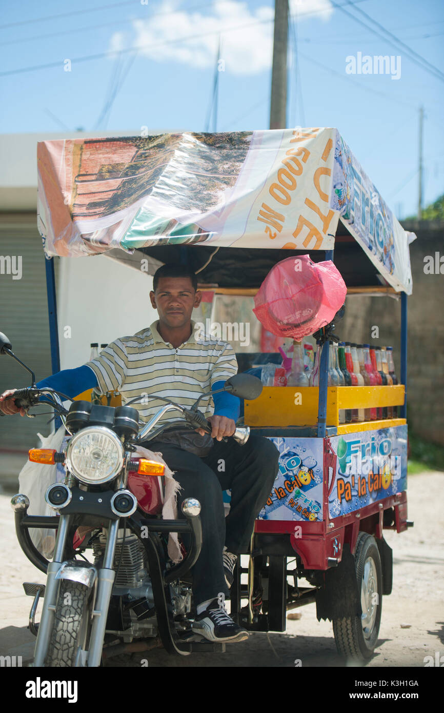 The Dominican Republic, peninsula Samana, lemonade seller at the ...
