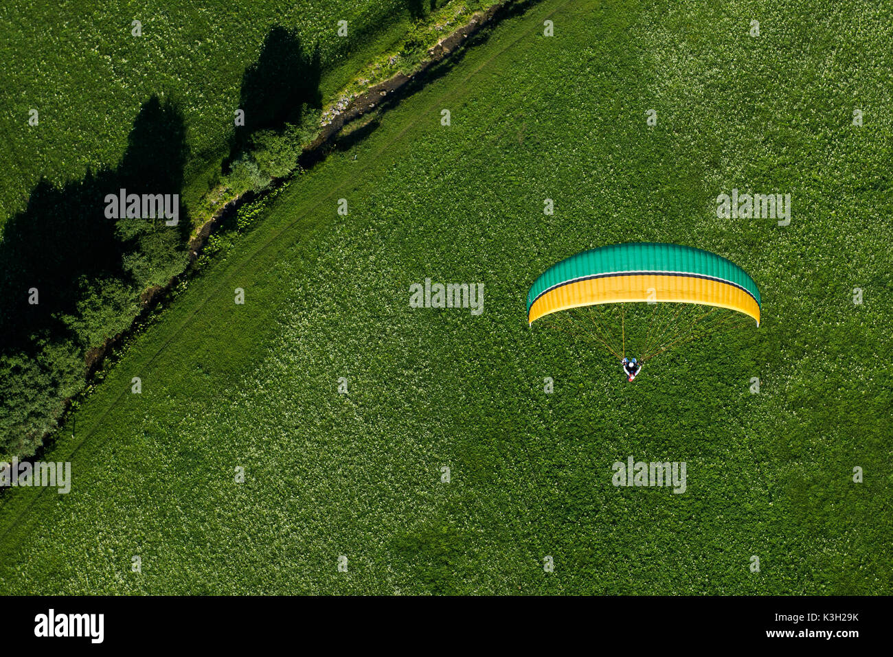 Paraglider, Garmisch-Partenkirchen, aerial picture, tandem flight ...