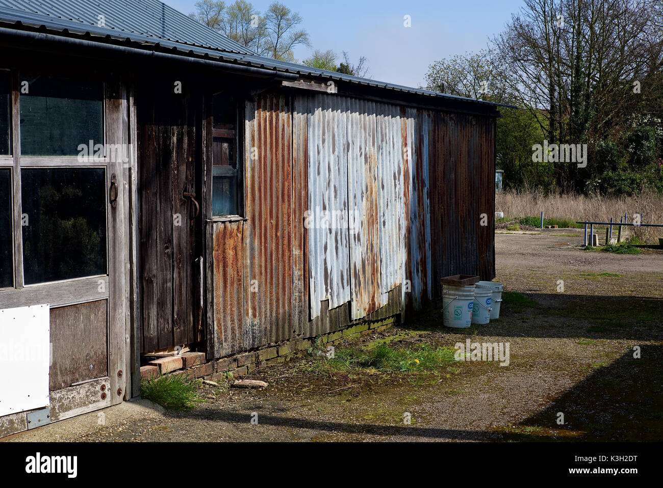 Rundown Kidby Nurseries, Little Clacton, Essex, in a state of decline ...