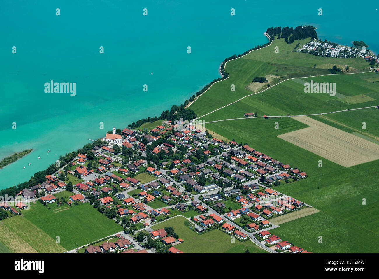 Aerial lake forggensee hi-res stock photography and images - Alamy
