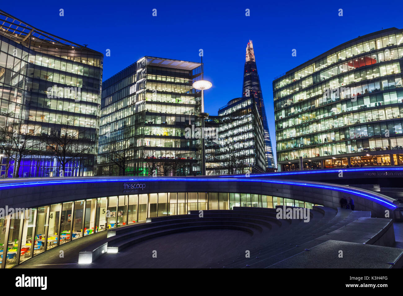 England, London, Southwark, More London Office Buildings and The Shard ...