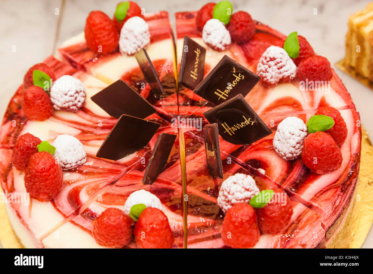 England, London, Knightsbridge, Harrods, Food Hall, Cake and Patisserie ...